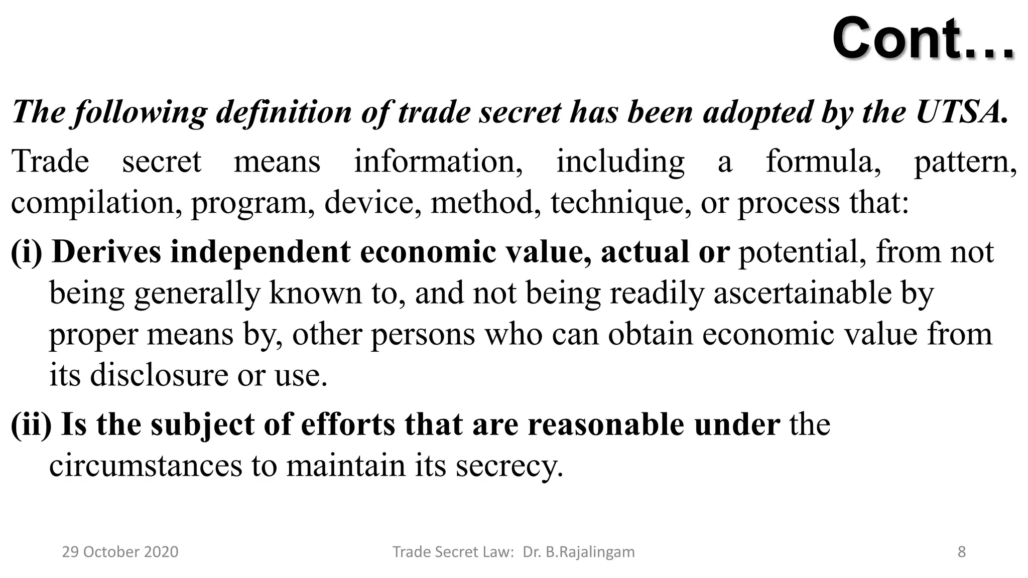 Trade secret law | PPTX