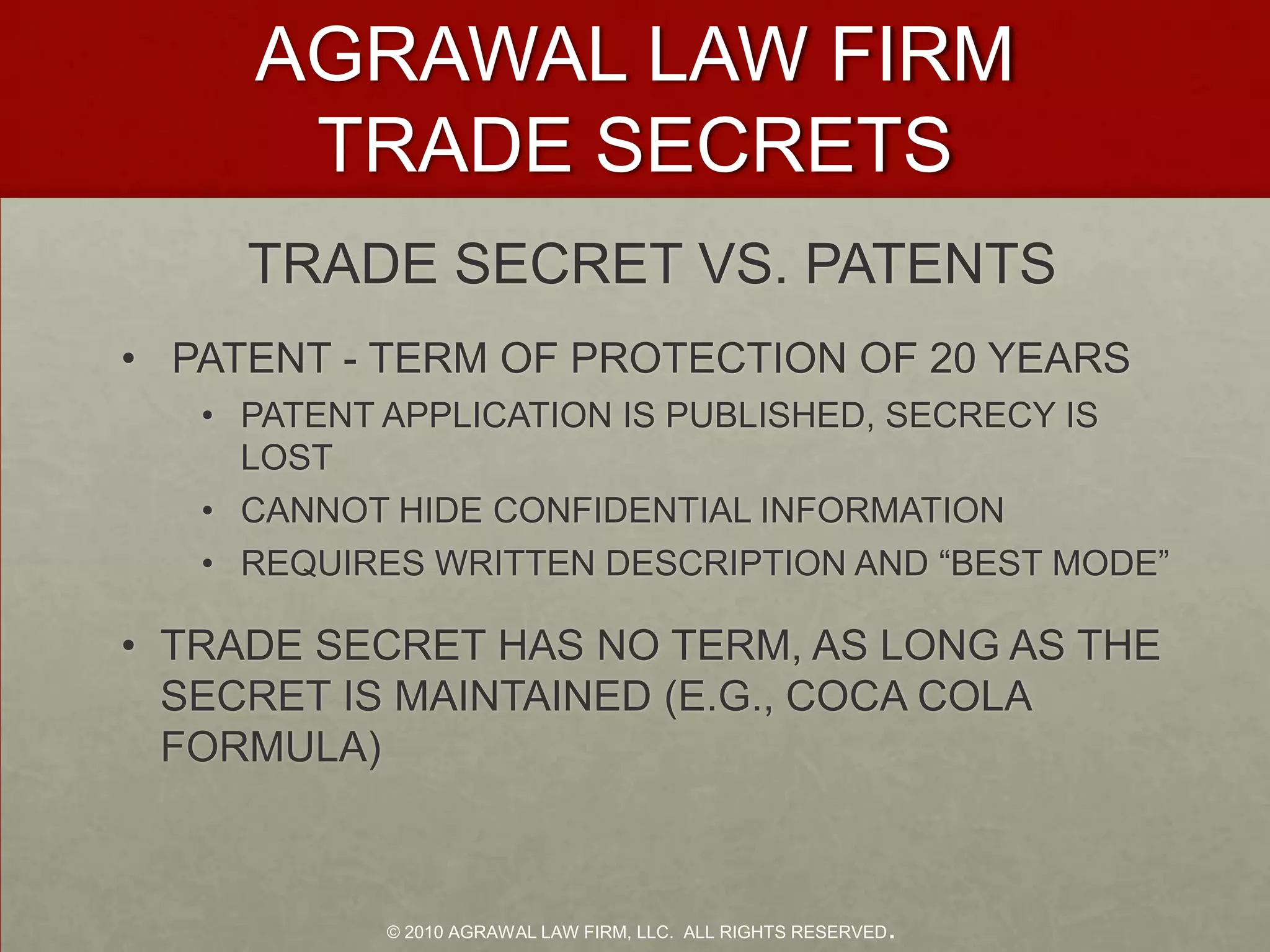 Trade secrets | PPTX
