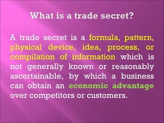 Trade secrets | PPT