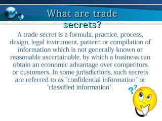 Trade Secrets Law | PPT