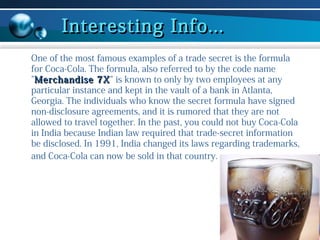 Trade Secrets Law | PPT