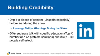 Sandler Approach to Trade shows | PPT