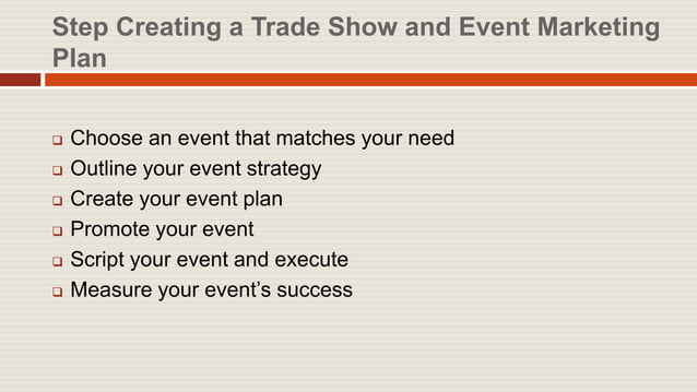 Trade show and event participation outline kuliah 12 | PPT