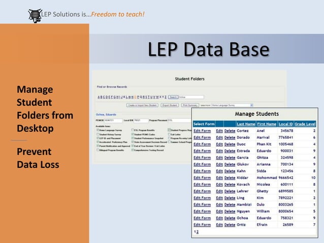 LEP Solutions presentation at TABE 2010 | PPSX