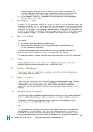 High Street Tradesmen Liability Policy | PDF