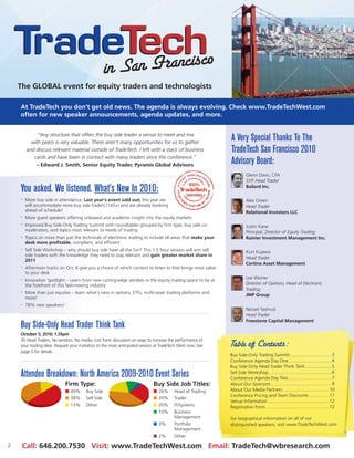 TradeTech in San Francisco 2010 | PDF | Business Expos & Conferences | Events