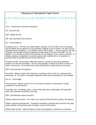 Trade terms | PDF