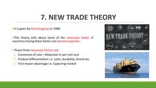International trade theories and whith explain | PPTX