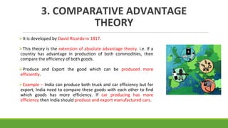 International trade theories and whith explain | PPTX