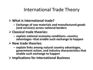 Trade theory | PPT
