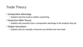 Trade Theory for international political economy | PPT