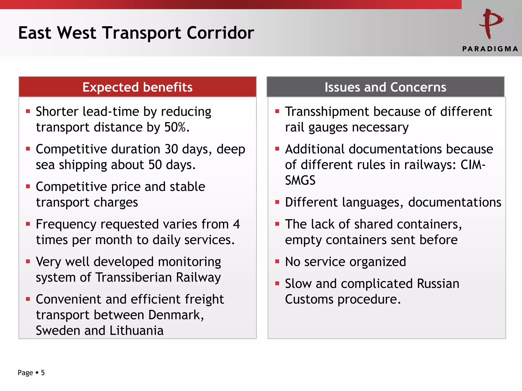 Trade Corridors and Multimodal Transport Corridors in Europe | PDF
