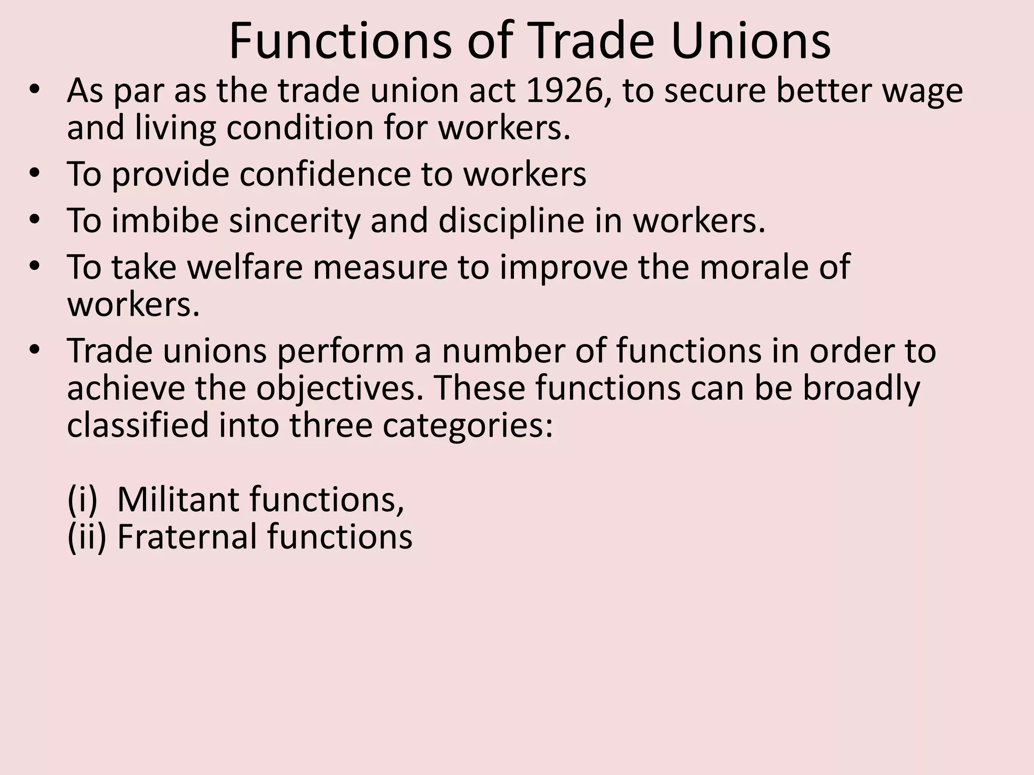 Trade union | PPTX