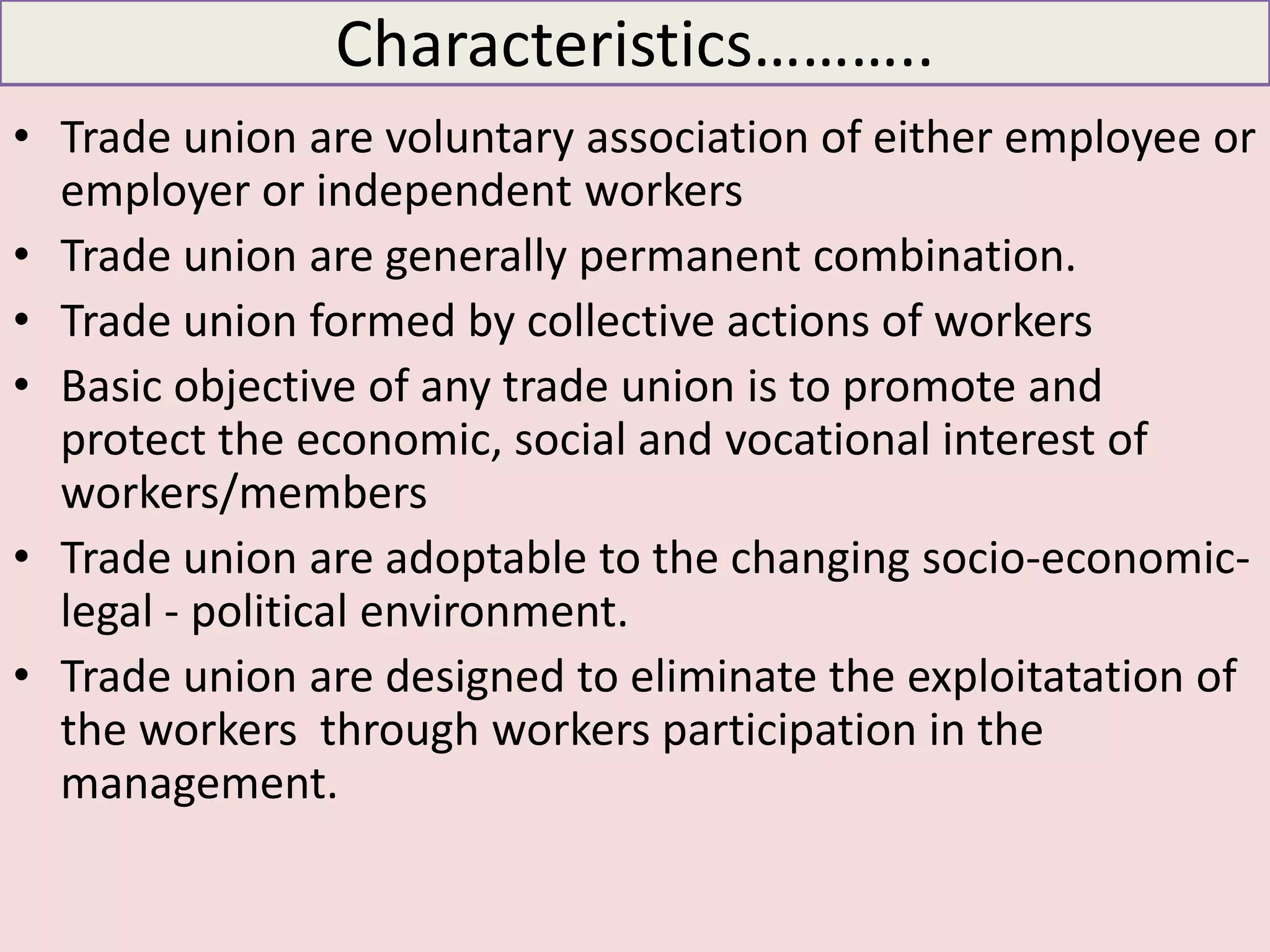 Trade union | PPTX