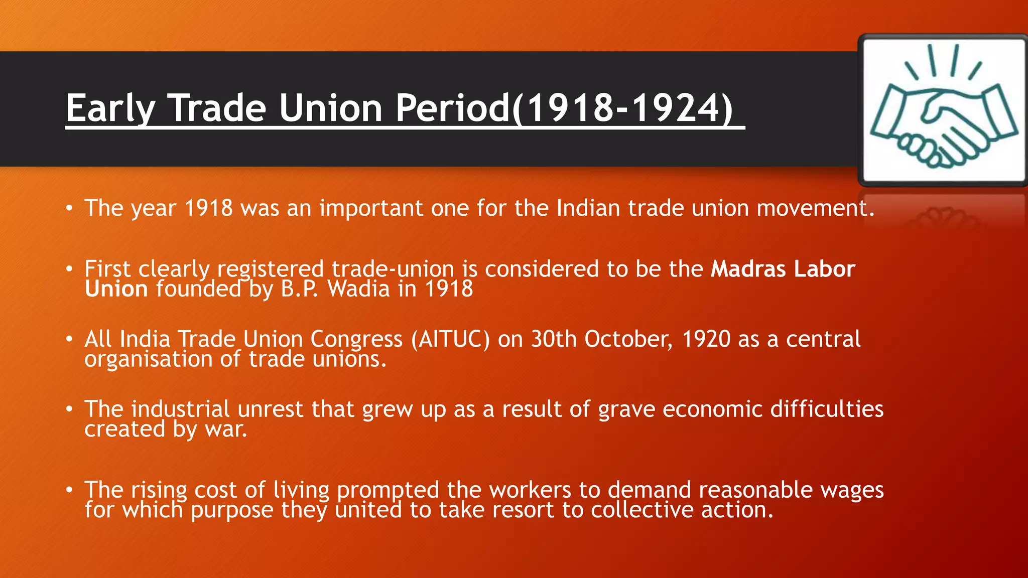 Trade union AND ITS GROWTH AND EVOLUTION IN INDIA | PPTX