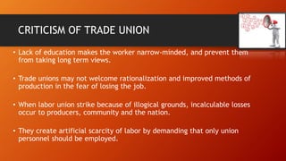 Trade union AND ITS GROWTH AND EVOLUTION IN INDIA | PPTX