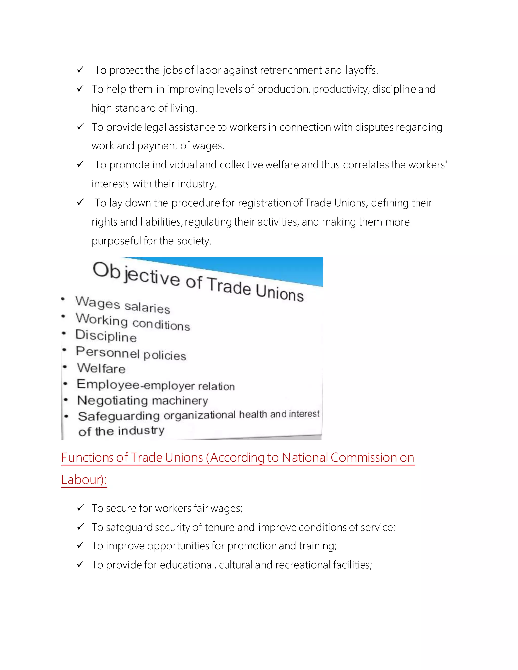 Trade union act | DOCX