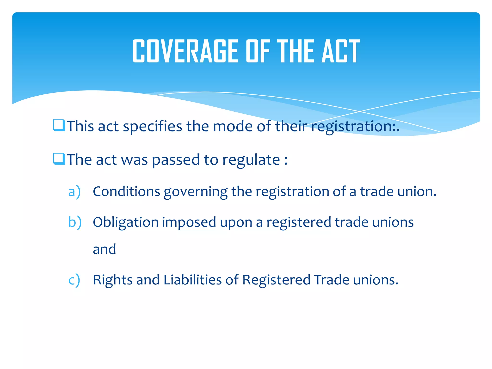 Trade union act, 1926 | PPTX