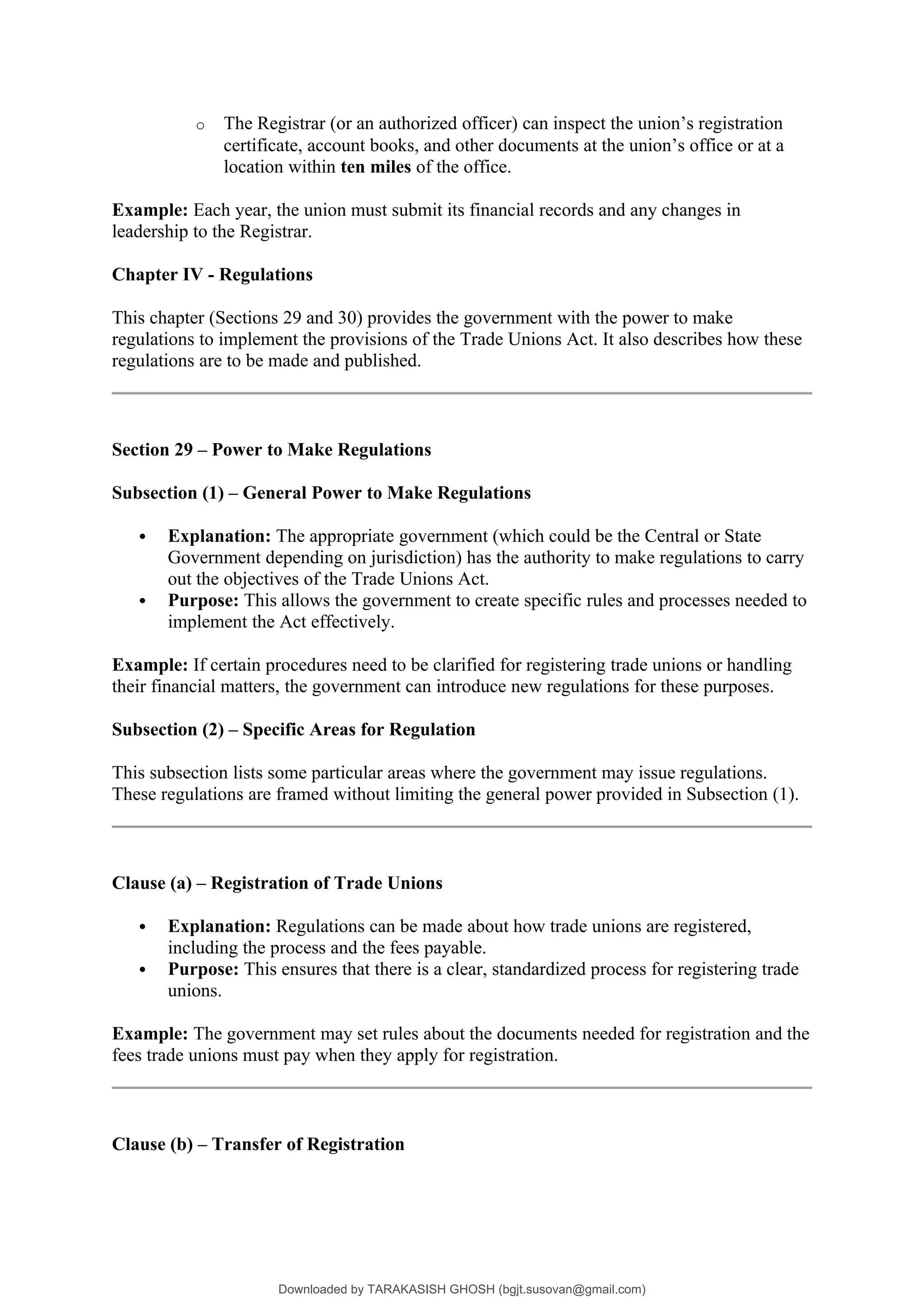 Trade Union ACT NOTES for llb law students | PDF