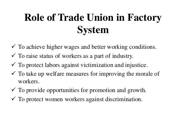 Trade union changing role