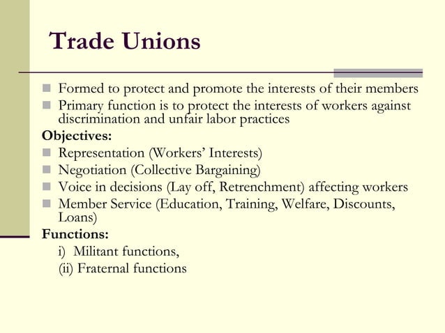 Trade Union ppt | PPT