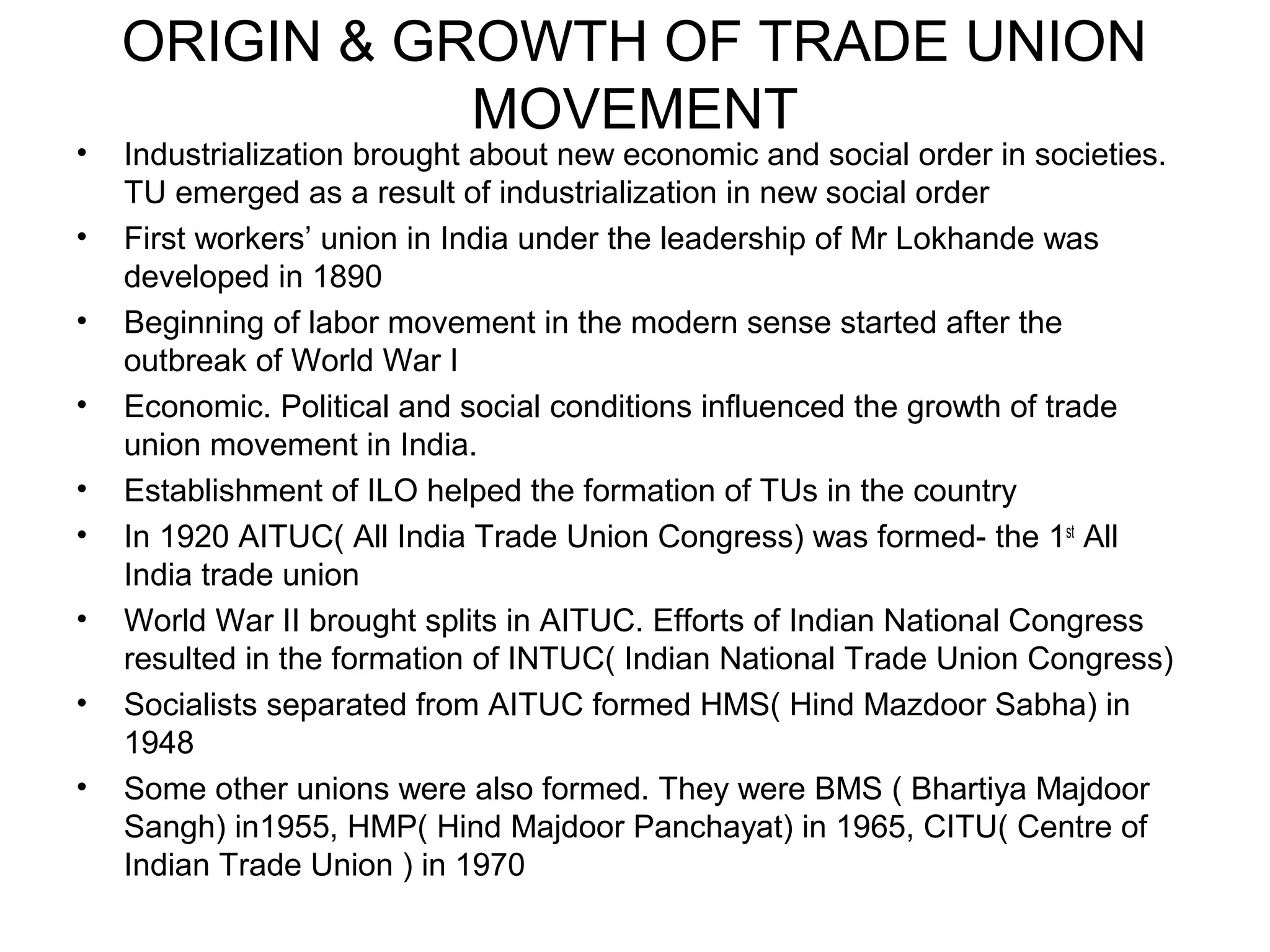 Trade unionism | PPT