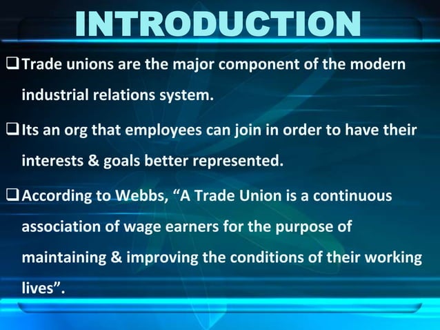 Trade unionism | PPT