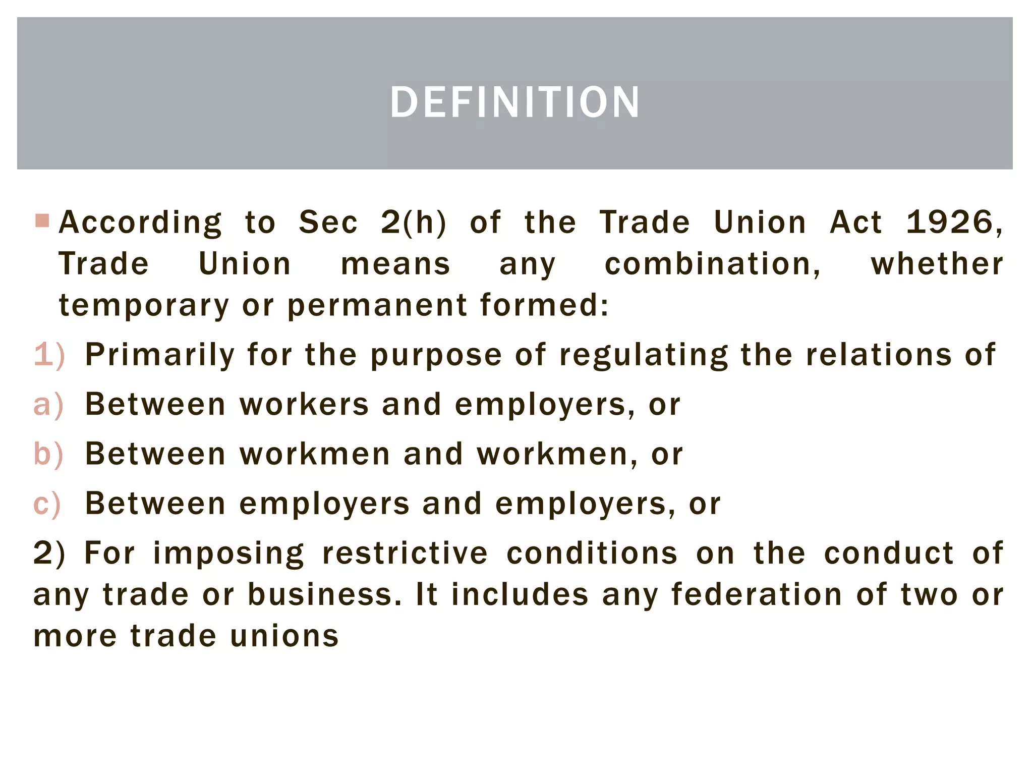 Trade unionism | PPTX