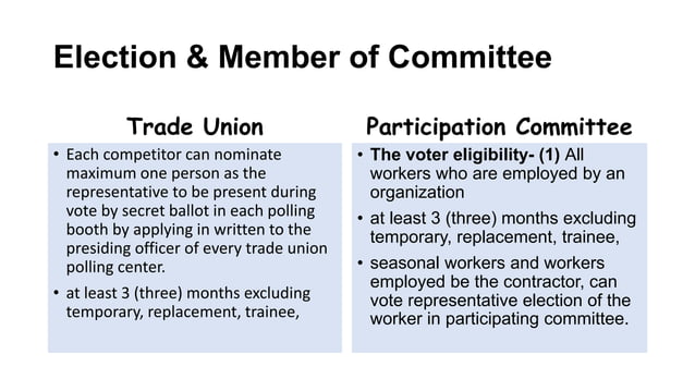 Trade Union & PC Committee.pptx | Elections | Politics