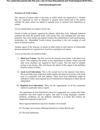 Trade Unions | PDF