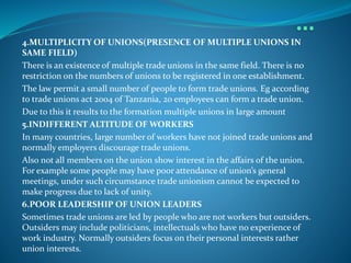 Trade unions: objectives, challenges, advantages,features,financing ...
