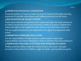 Trade unions: objectives, challenges, advantages,features,financing ...