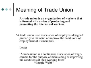 Trade unions | PPT
