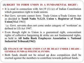 Rights and Liabilities of Trade Unions | PPTX