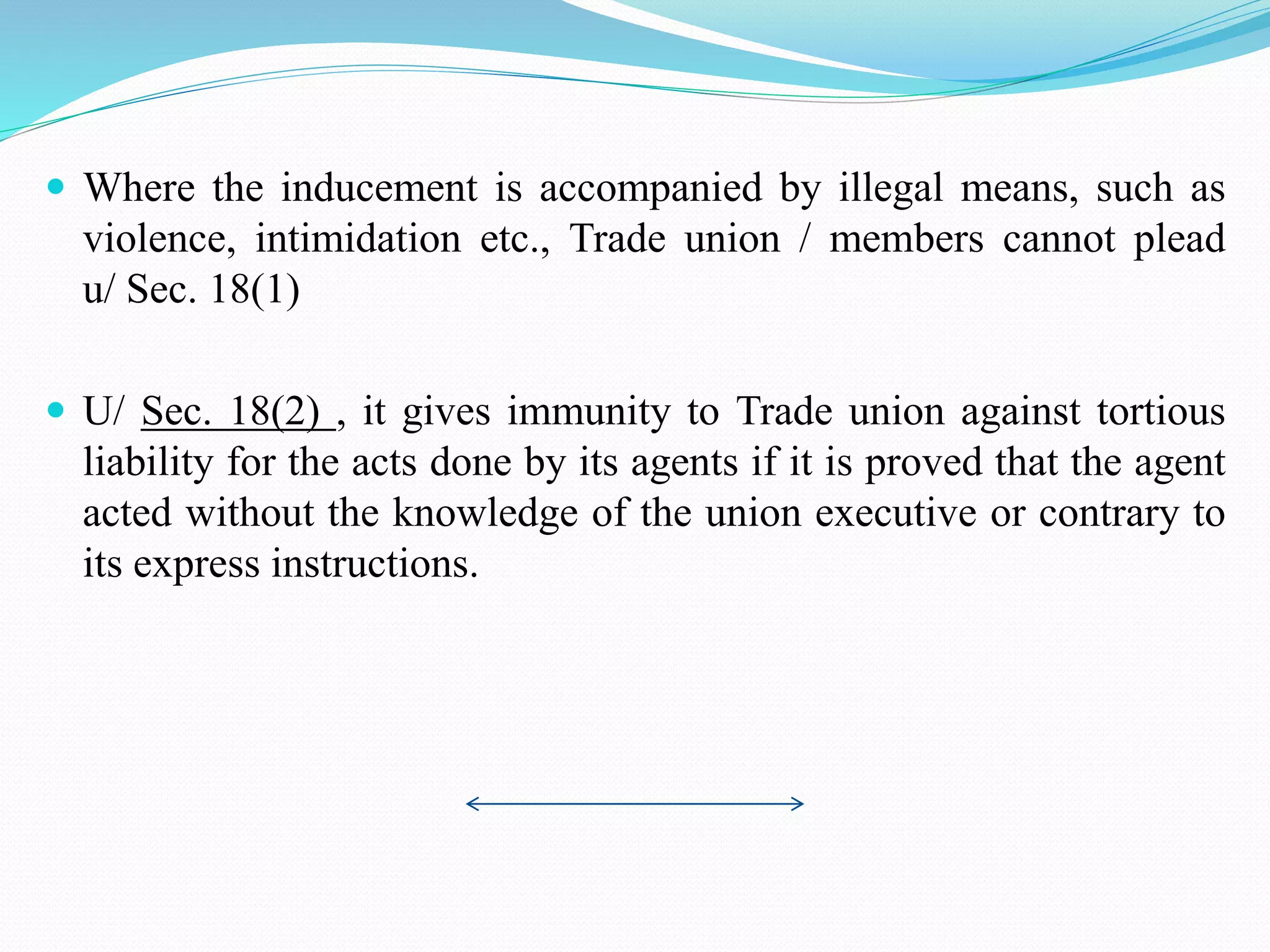 Immunities of Trade Union | PPTX