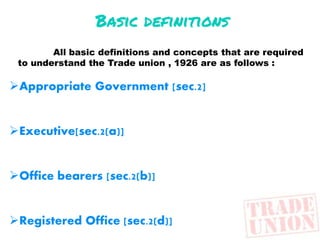 Trade unions act | PPTX | Personal Taxes | Personal Finance