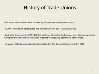 Trade unions in bangladesh and its impact | PPTX