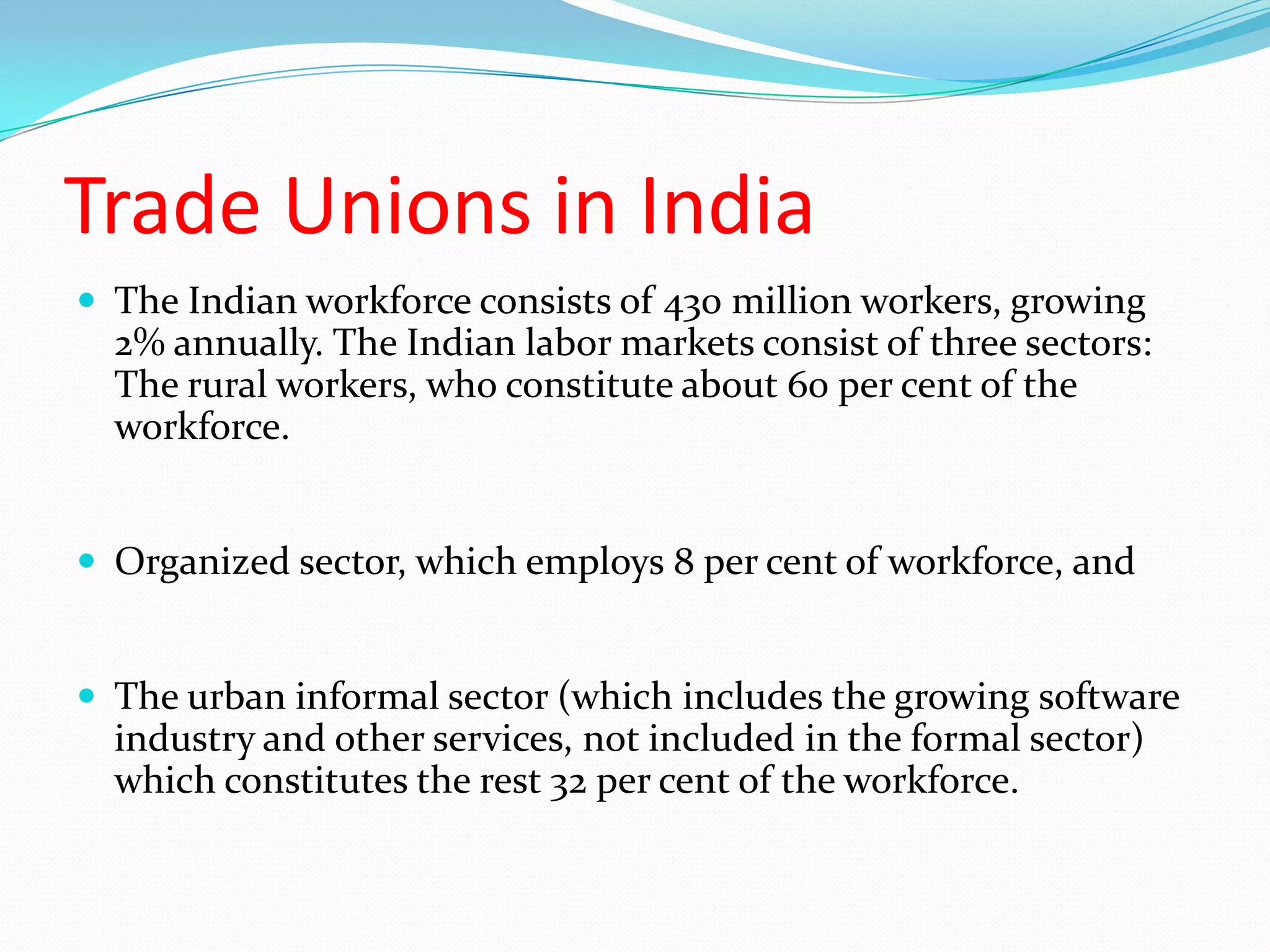 Trade unions in india | PPTX