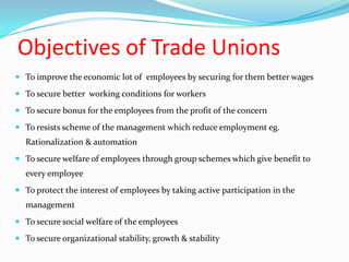 Trade unions in india | PPTX