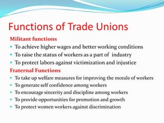 Trade unions in india | PPTX