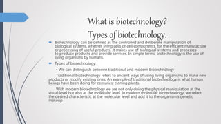 Traditional biotechnology | PPTX