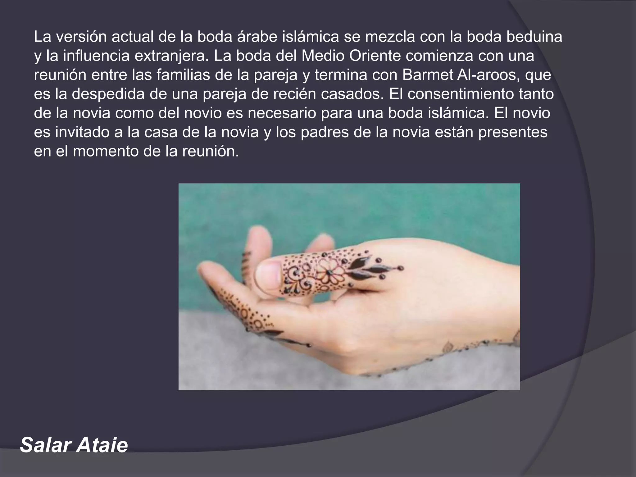 Salar Ataie - Tradiciones en celebraciones de bodas árabes 1 | PDF ...