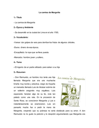 Tradiciones peruanas analisis | DOCX