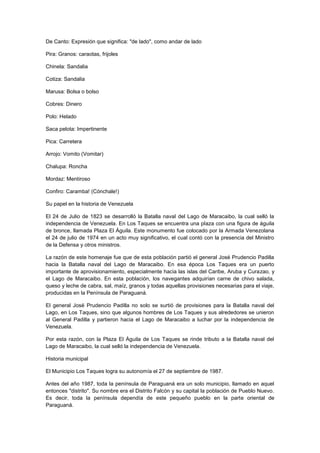 Tradiciones y costumbres del municipio los taques | DOCX