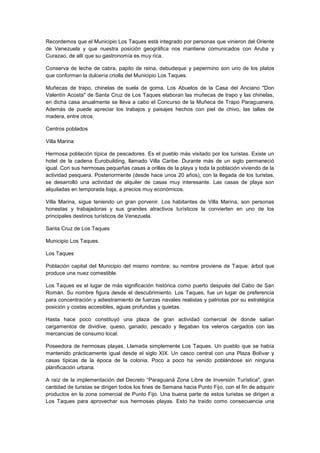 Tradiciones y costumbres del municipio los taques | DOCX