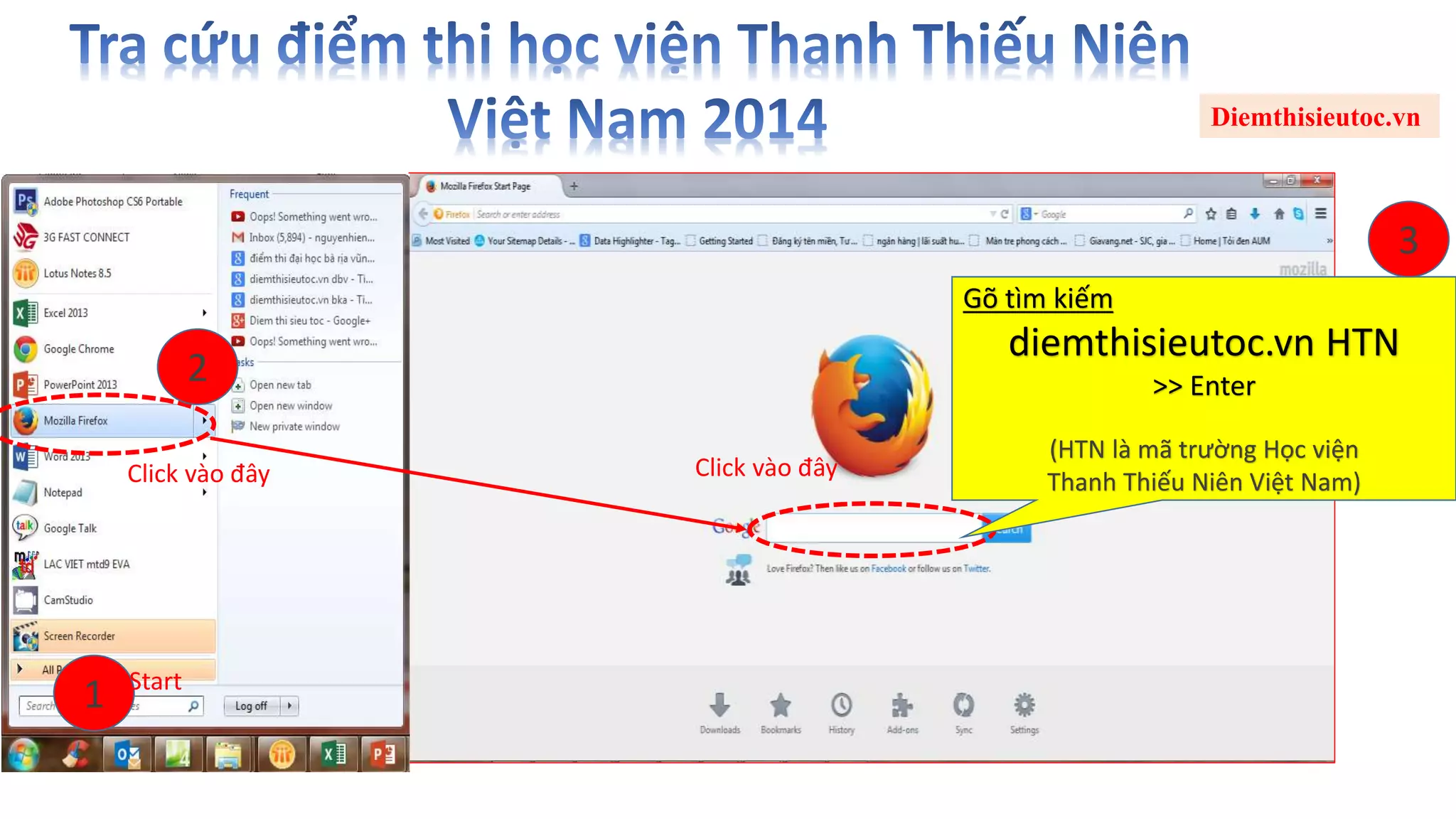 Tra diem thi hoc vien thanh thieu nien viet nam 2014 - diemthisieutoc.vn