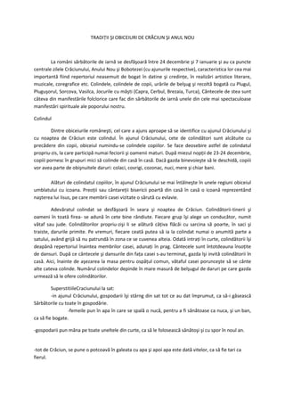 Tradiţii şi obiceiuri de crăciun şi anul nou | DOCX