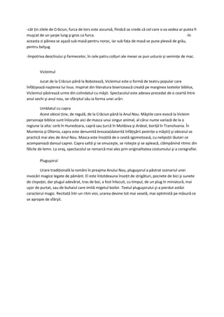 Tradiţii şi obiceiuri de crăciun şi anul nou | DOCX