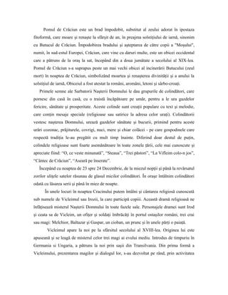 Tradiţii şi obiceiuri de iarnă | DOC