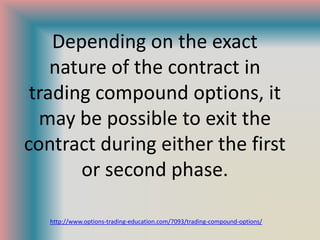 Trading Compound Options | PPTX